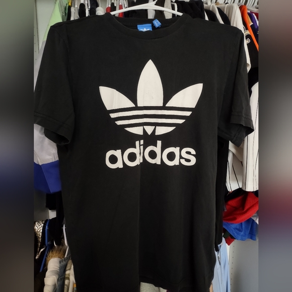 adidas | Shirts & Tops | Adidas Box Tee Logo Black Shirt | Poshmark